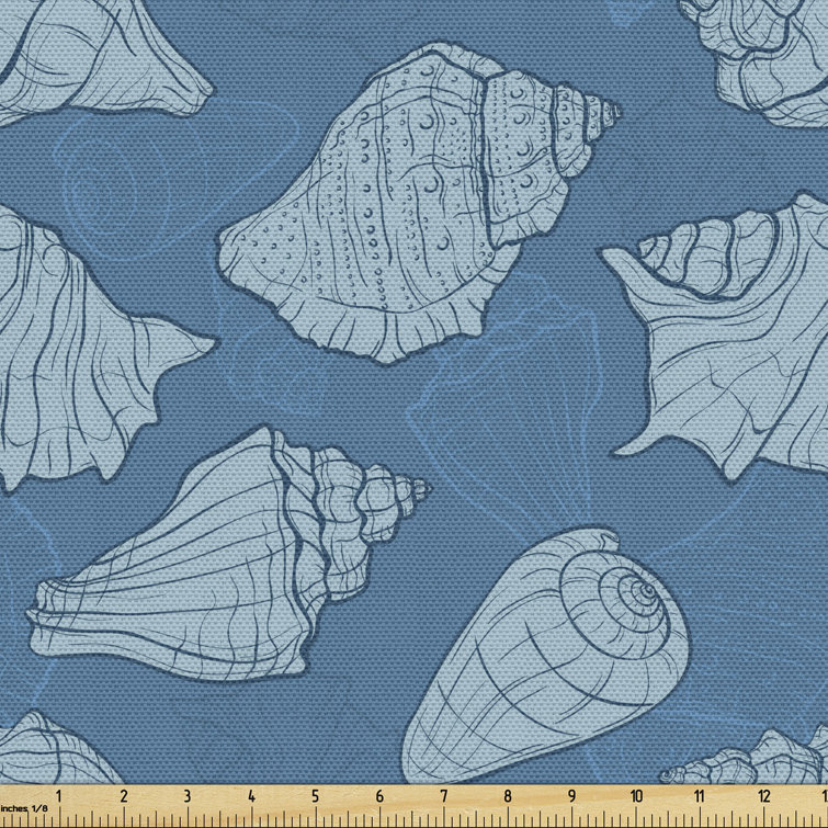 East Urban Home Charley-Louise Nautical Creative Shells Multi-Purpose Fabric | Wayfair.co.uk